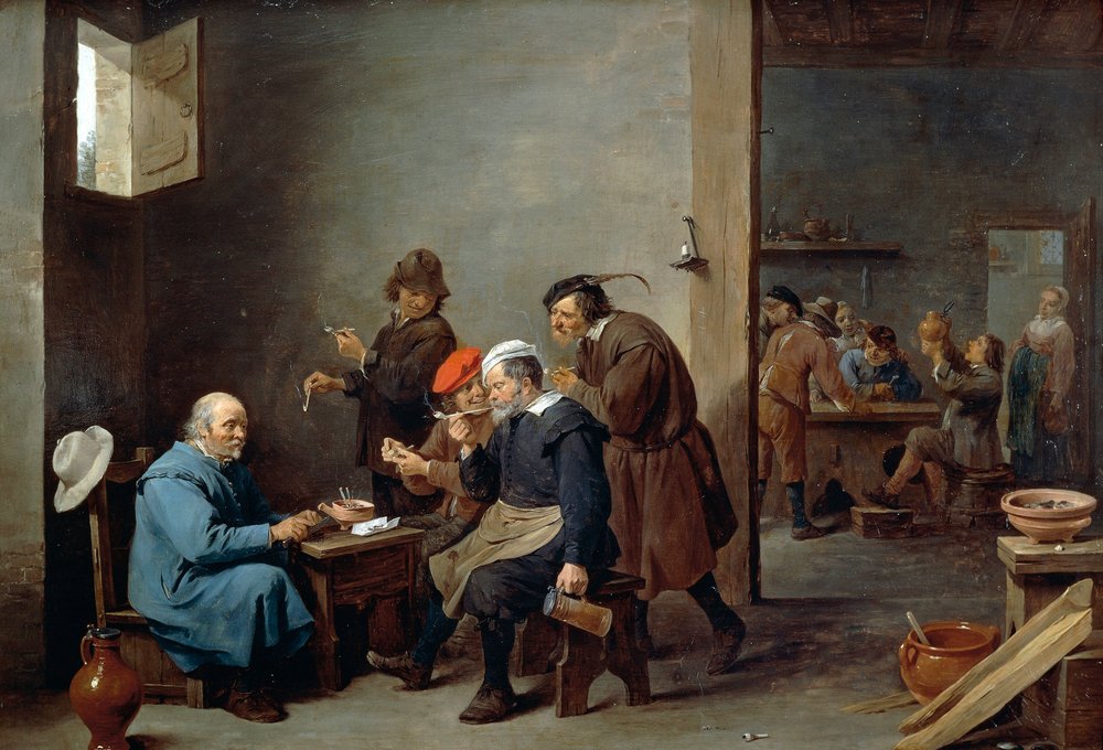 Man met witte hoed | David Teniers the Younger | Kunstafdruk