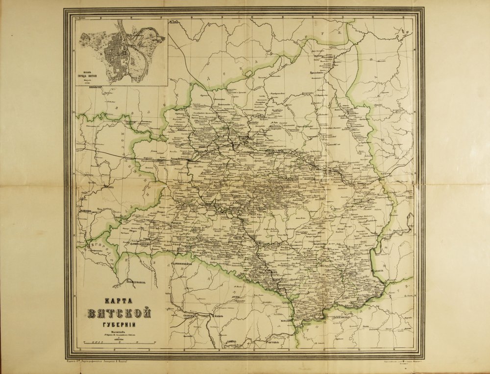 Kaart van het gouvernement Vyatka, ca. 1914 | Unbekannt