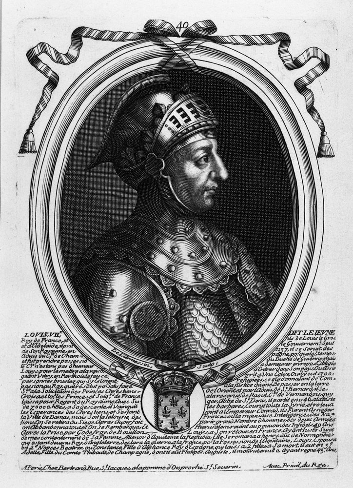 Lodewijk VII de Jonge (c.1120-80) Koning van Frankrijk, uit 'Les ...