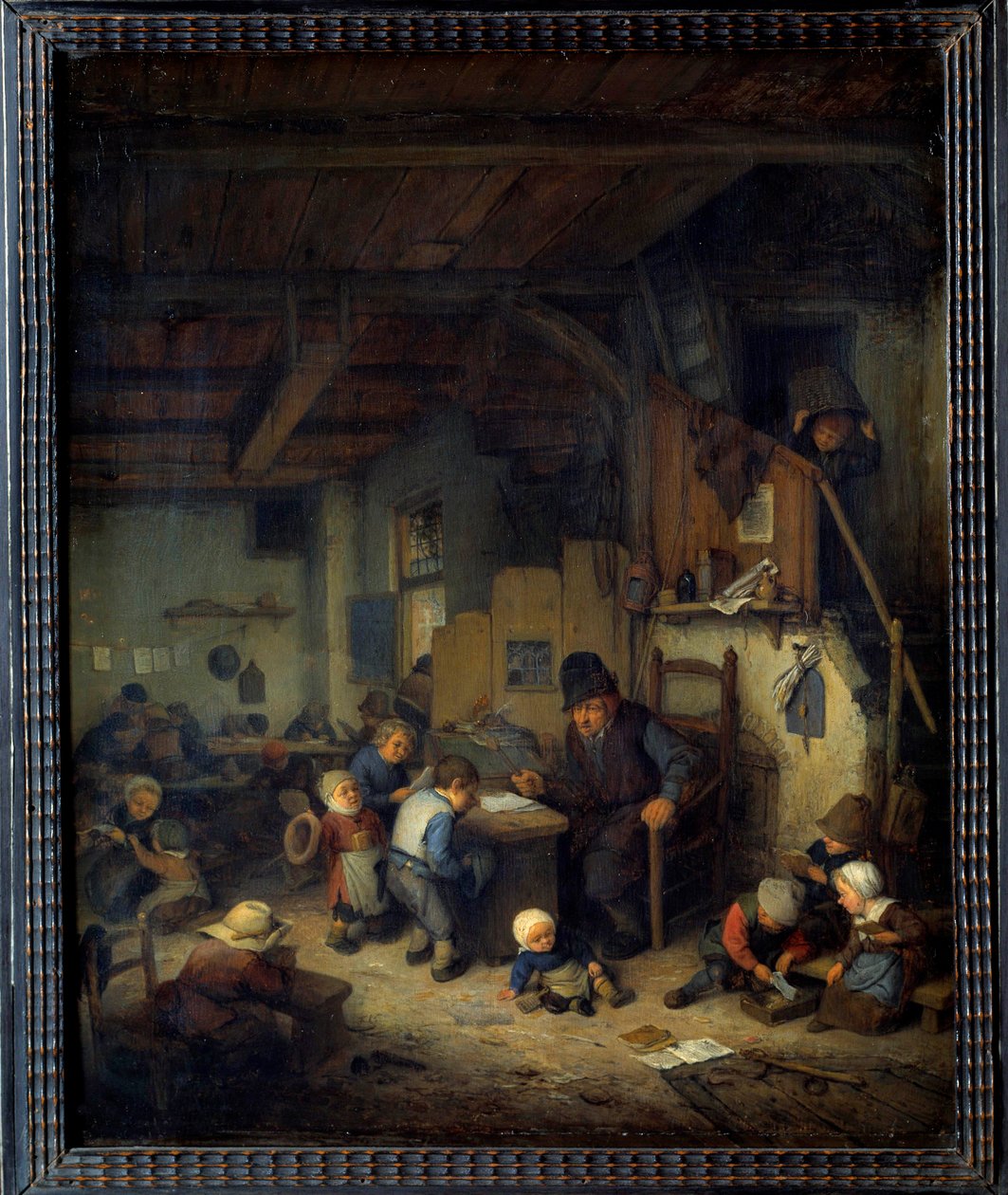 De schoolmeester | Adriaen Jansz. van Ostade | Kunstafdruk