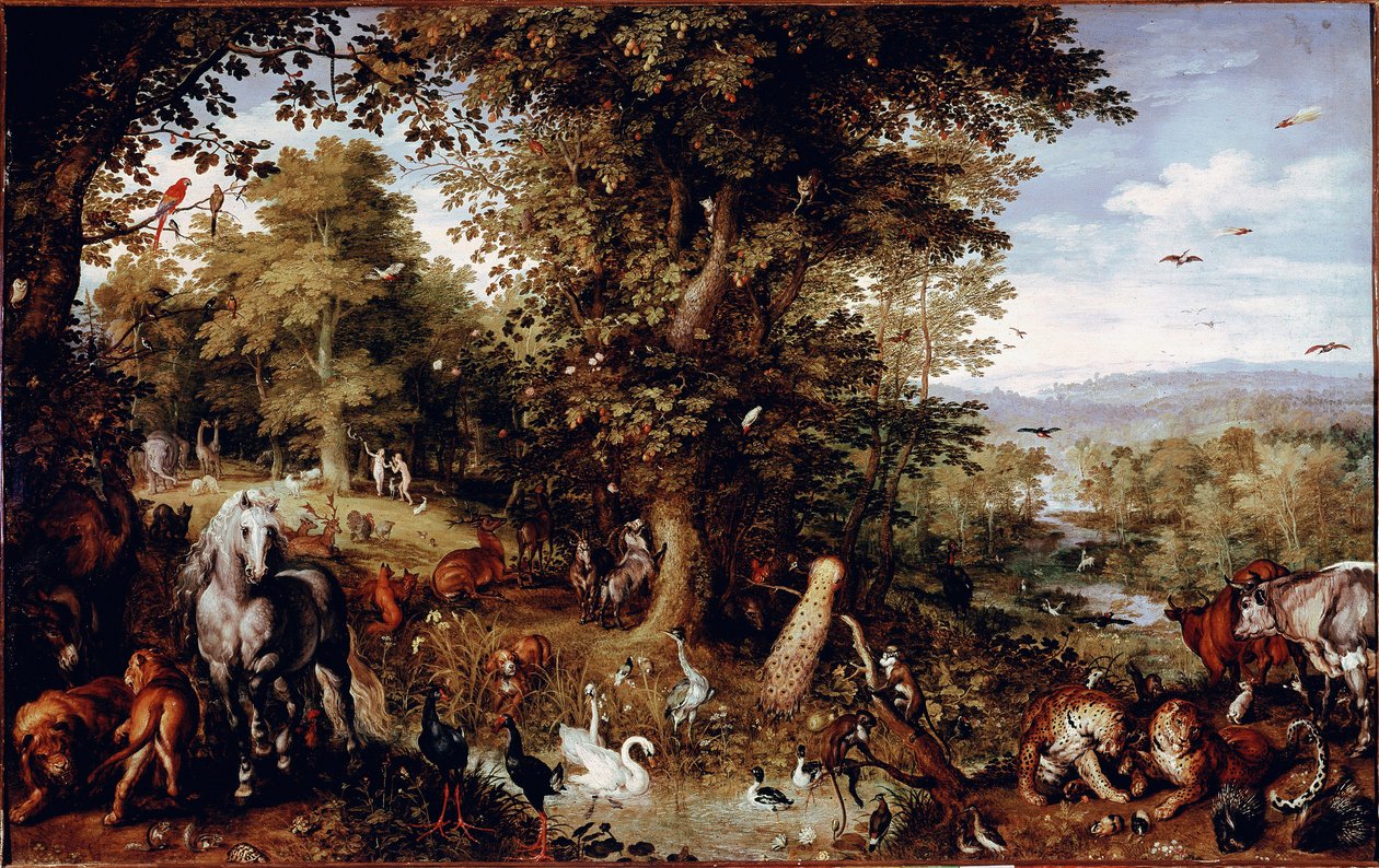 Het Eeuwige Paradijs Alle dieren van de schepping vertegenwoordigd in paren