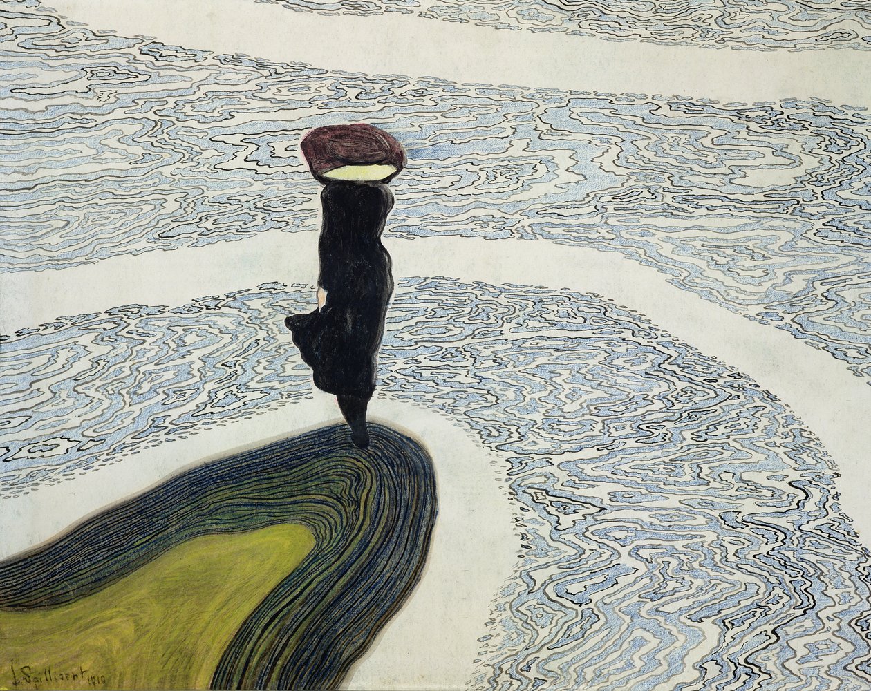 Vrouw aan de Kustlijn | Leon Spilliaert | Kunstafdruk